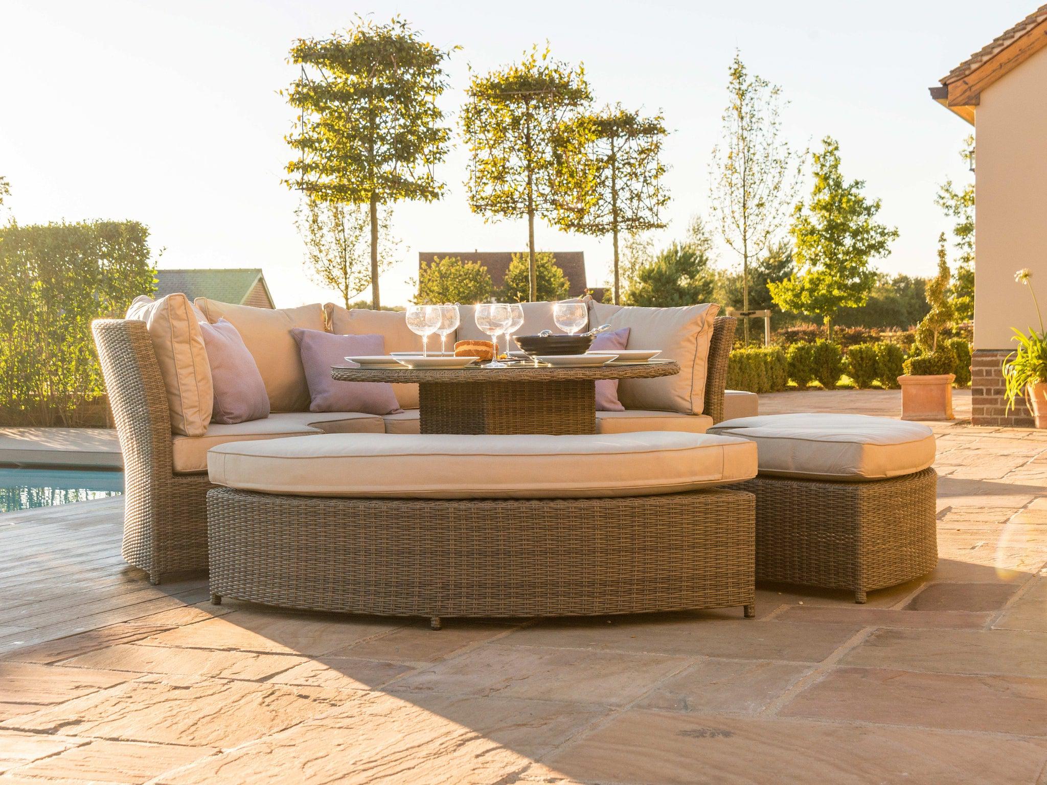 SIMPO Ravenna 4-Piece Outdoor Modular Lounge Setting | FurnitureOkay®