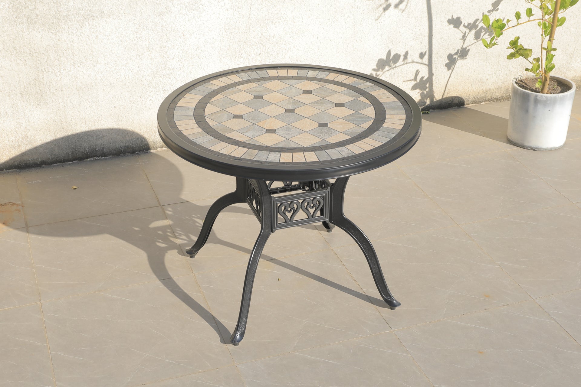 Macedon-Athens 5-Piece Cast Aluminium Outdoor Dining Setting ...